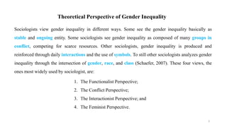Theories of gender inequality | PPTX