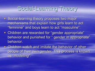 Theories of Gender Typing | PPTX