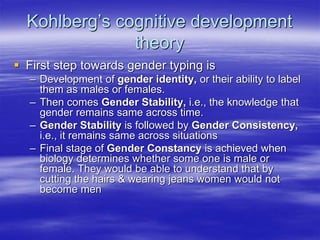 Theories of Gender Typing | PPTX