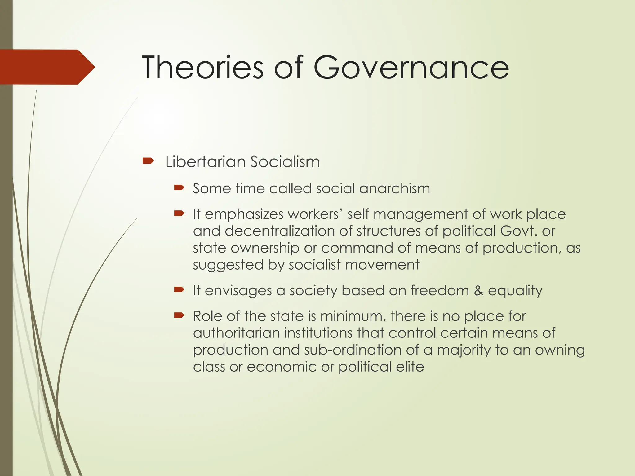 Theories of Governance in GASPE College Level | PPTX