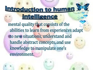 Theories of human intelligence | PPTX