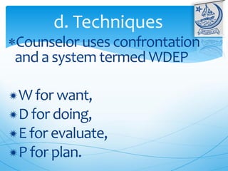 Theories of individual counseling by Areeba Wajid | PPT