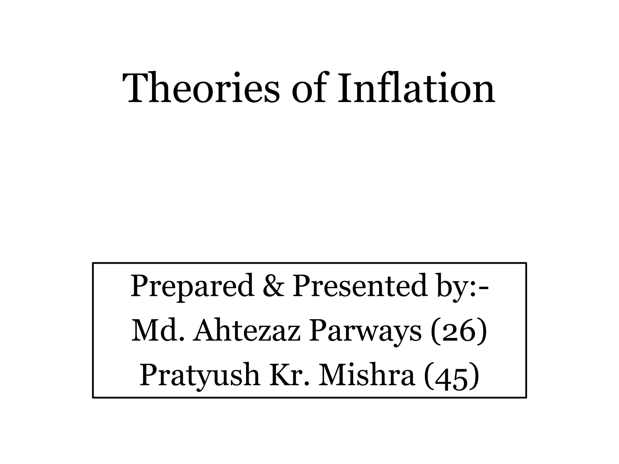 Theories of inflation | PPTX