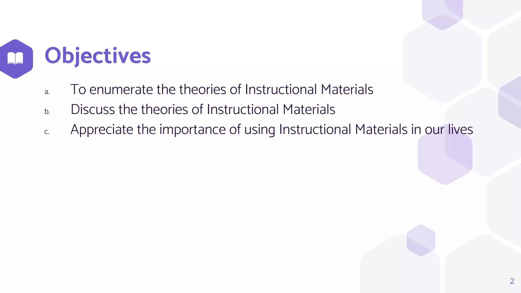 Theories of instructional materials | PPTX