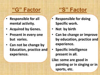 Theories of intelligence | PPTX