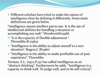 Major theories of intelligence | PPTX
