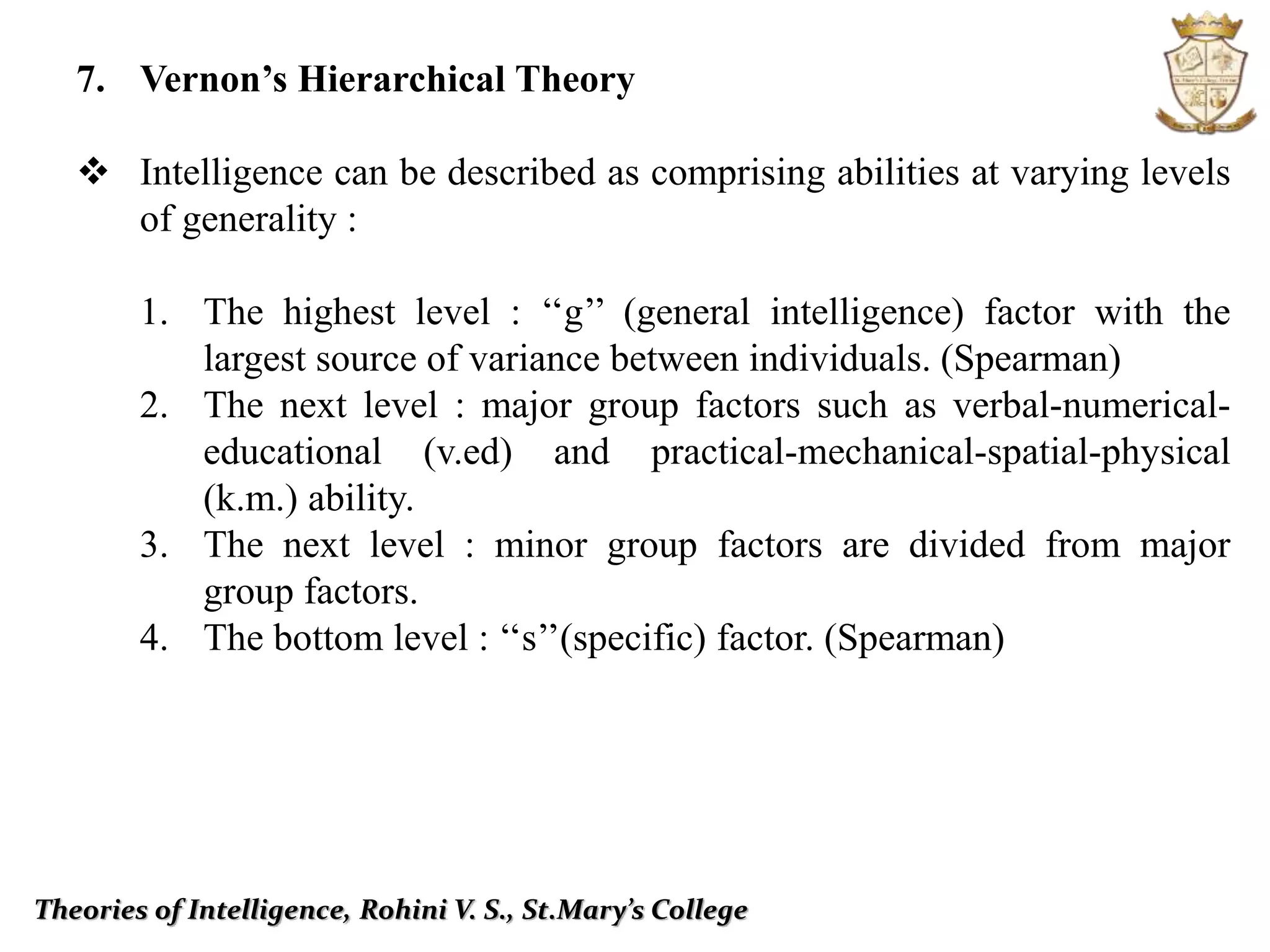 Psychology:Theories of Intelligence | PPTX