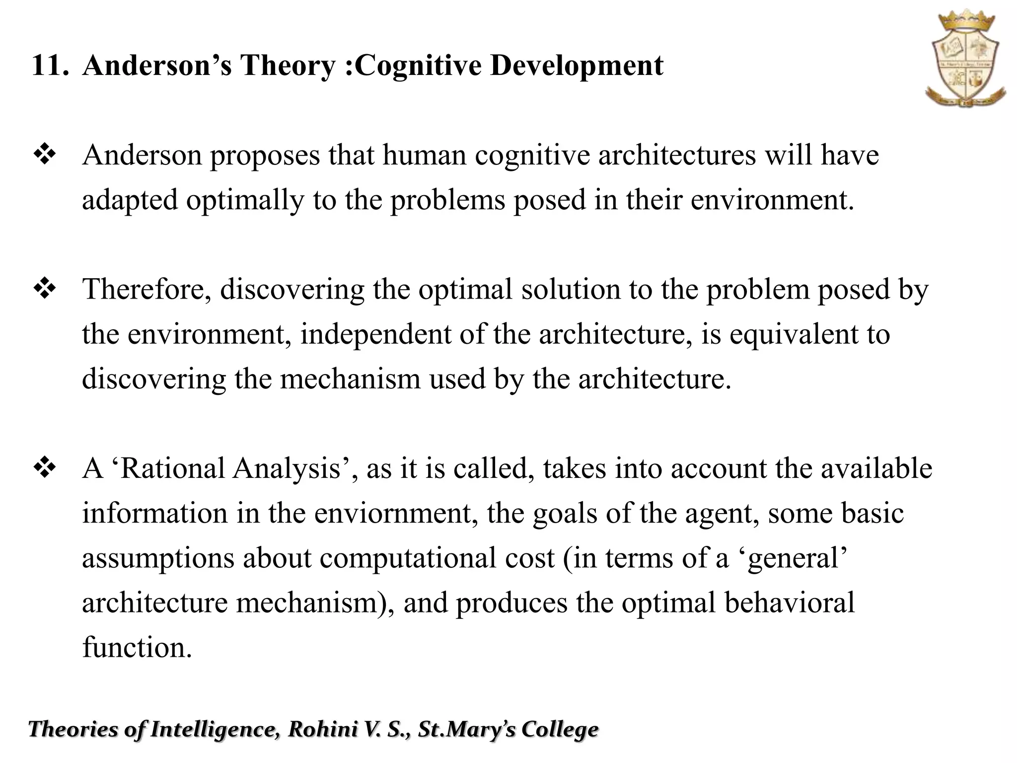 Psychology:Theories of Intelligence | PPTX