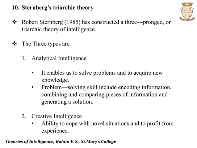 Psychology:Theories of Intelligence | PPTX