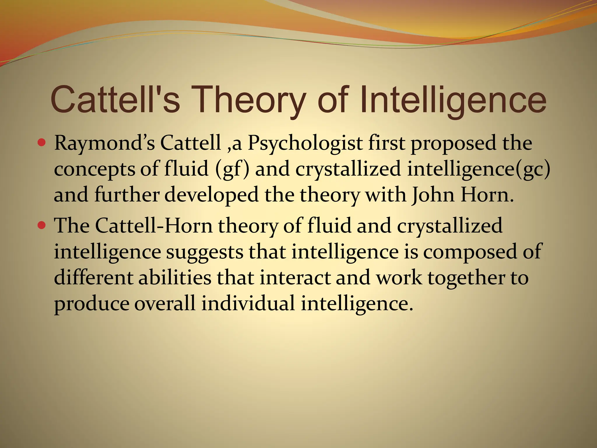 theories of intelligence.pptx PhD Education | PPTX
