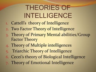 theories of intelligence.pptx PhD Education | PPT