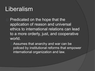 Theories of international relations | PPTX