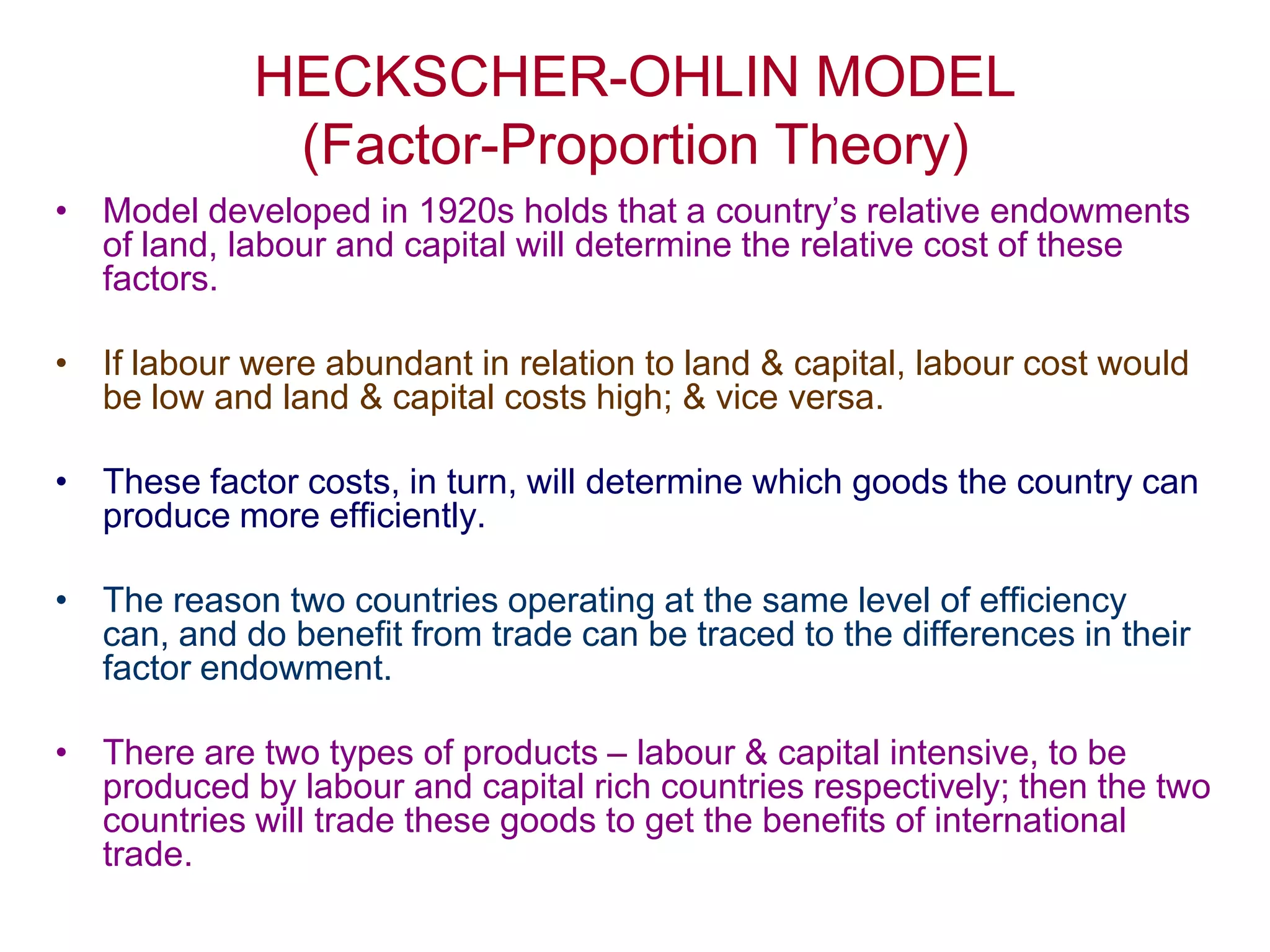 Theories Of International Trade | PPT
