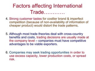 Theories Of International Trade | PPT