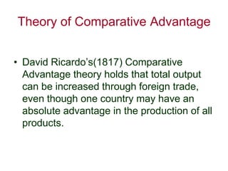 Theories Of International Trade | PPT