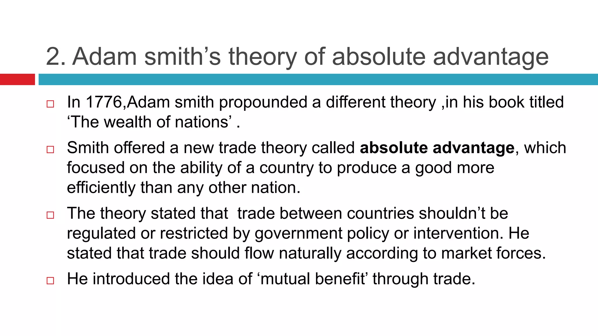 Theories of international trade | PPTX