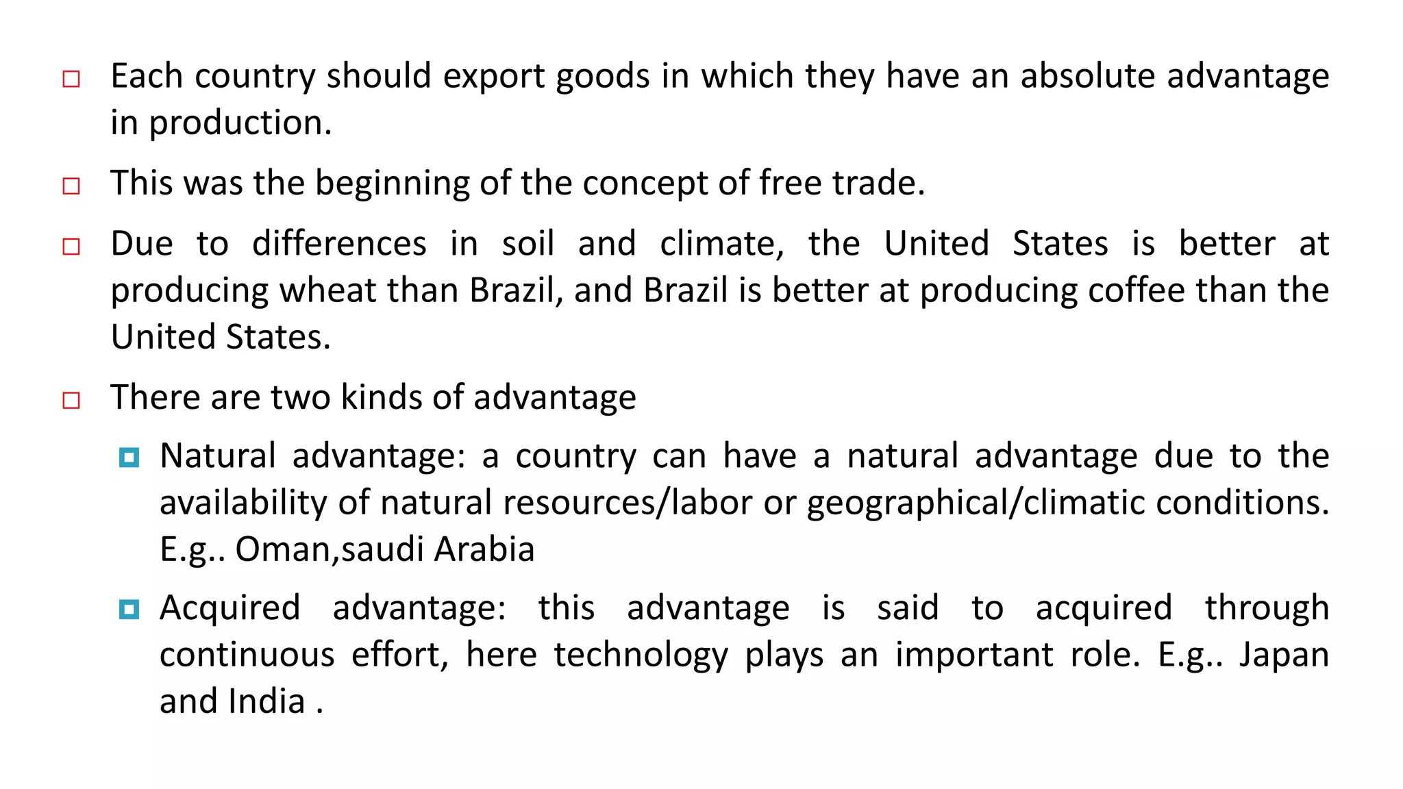 Theories of international trade | PPTX