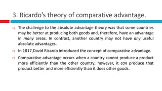 Theories of international trade | PPTX