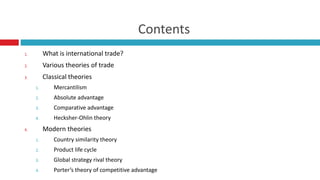 Theories of international trade | PPTX