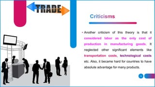 Theories of international trade | PPTX | Commodities | Economy