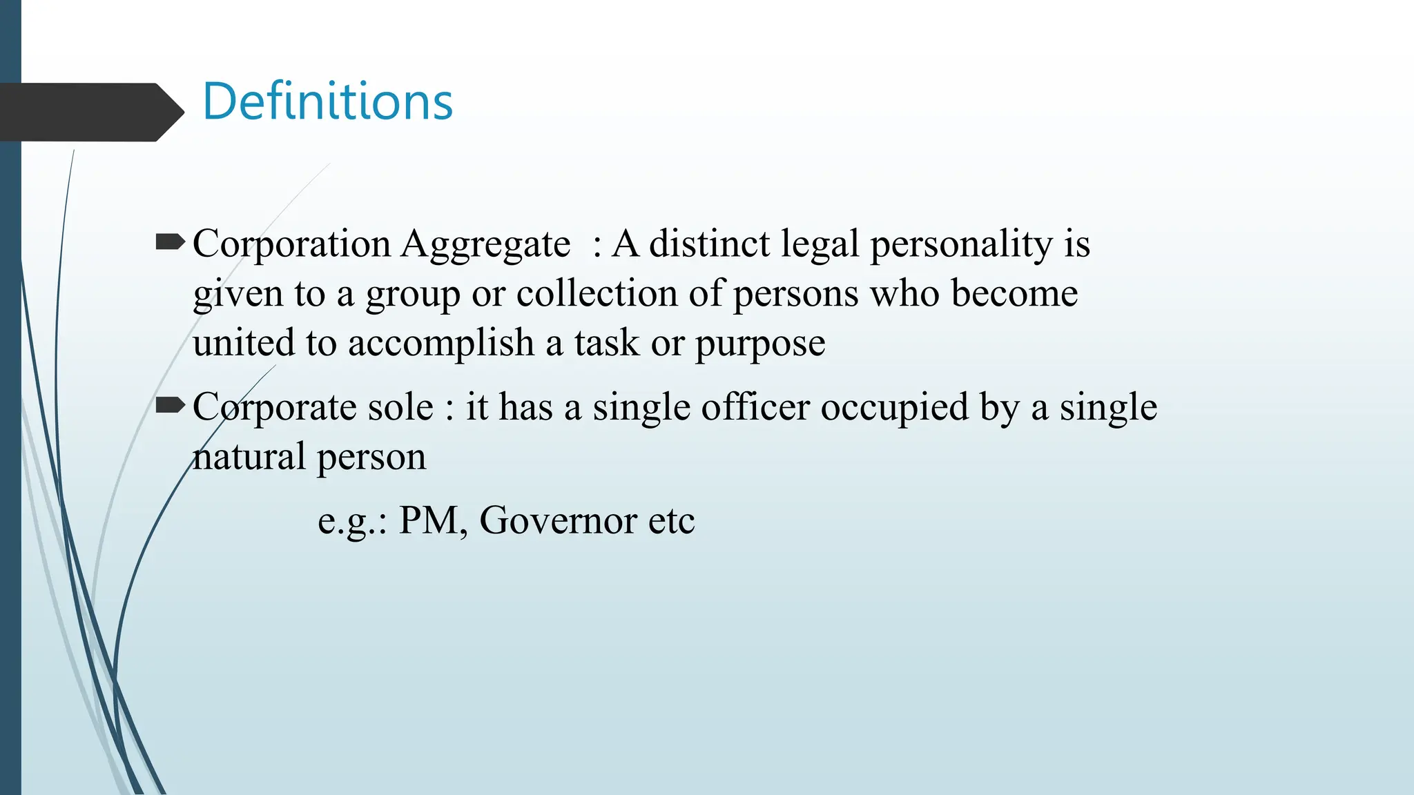 Theories of Juristic Personality power point presentation under ...