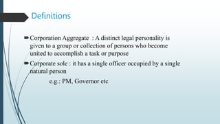 Theories of Juristic Personality power point presentation under ...