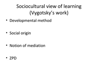 a sociocultural view of language and learning | PPT