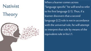 Theories of Language Acquisition | PPTX