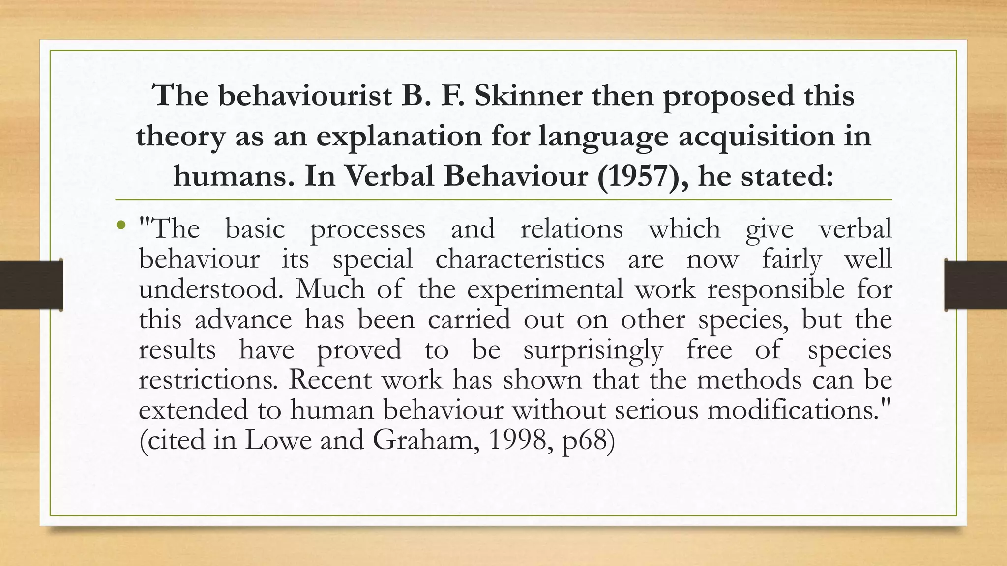 Theories of language acquisition | PPTX