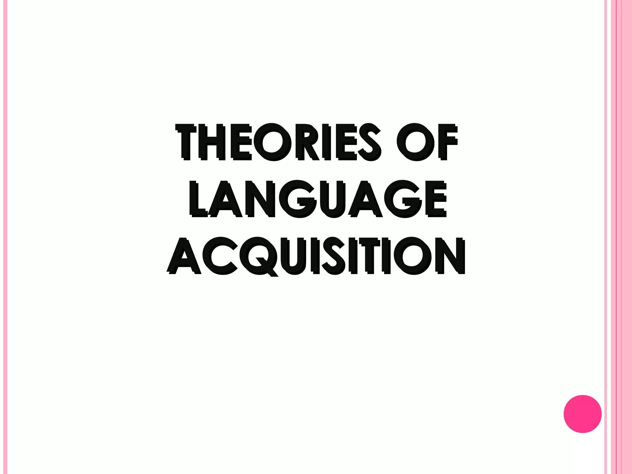 Theories of Language Acquisition | PPT