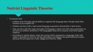 Theories of language development | PPTX