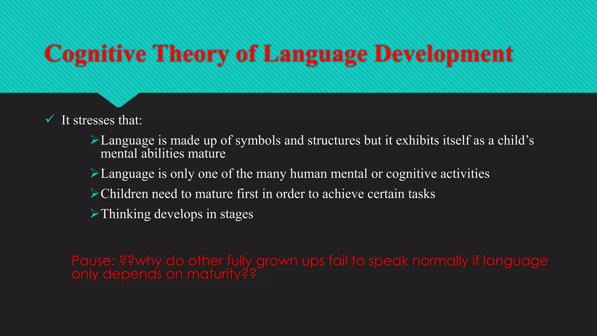 Theories of language development | PPTX