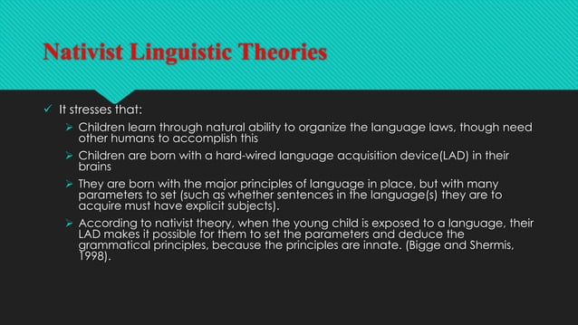 Theories of language development | PPTX