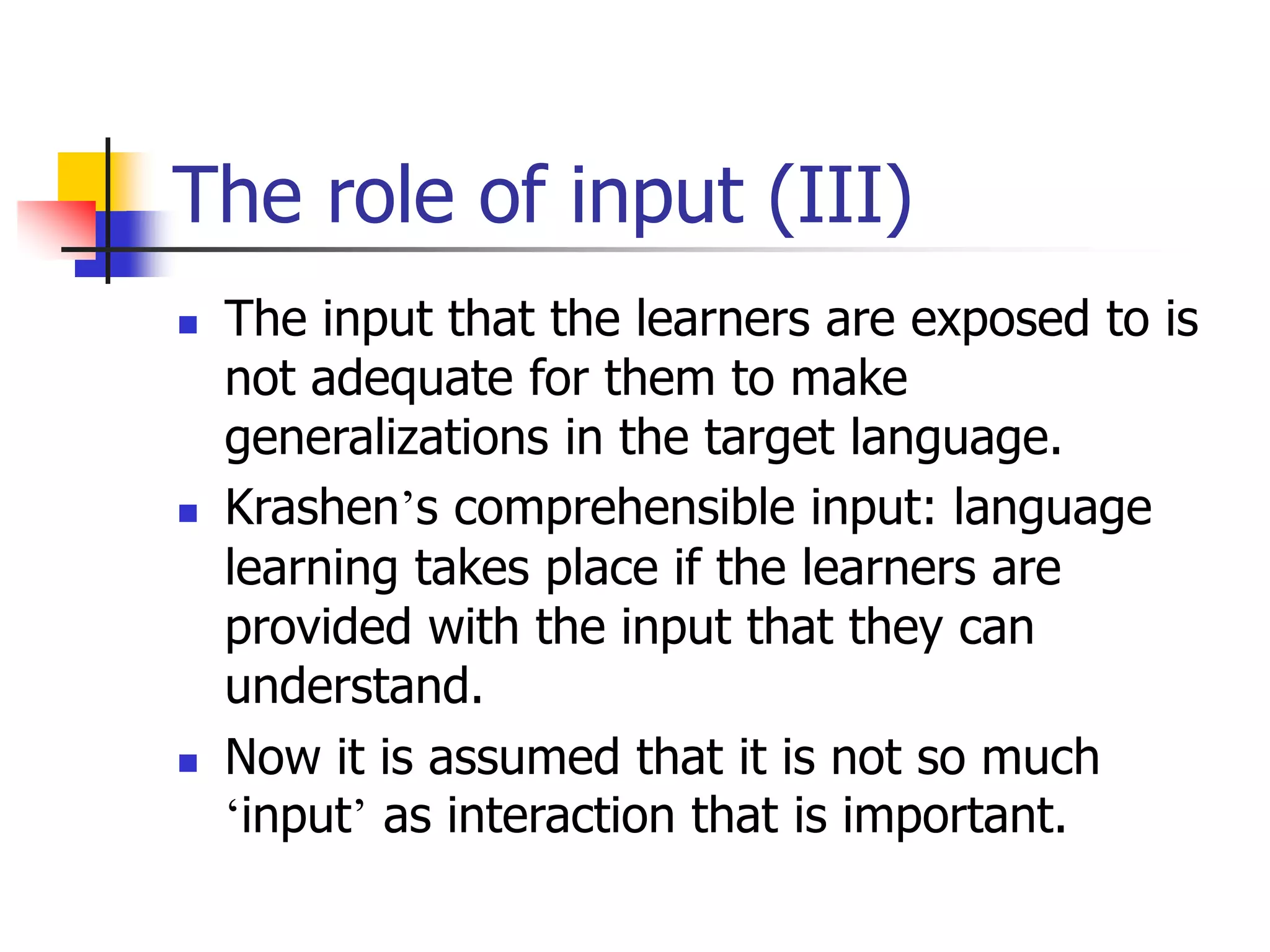 Theories Of Language Learningppt Programming Languages Computing