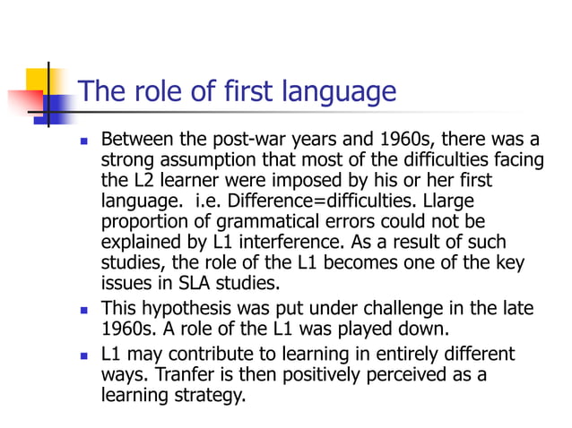 Theories of language learning.ppt | Programming Languages | Computing