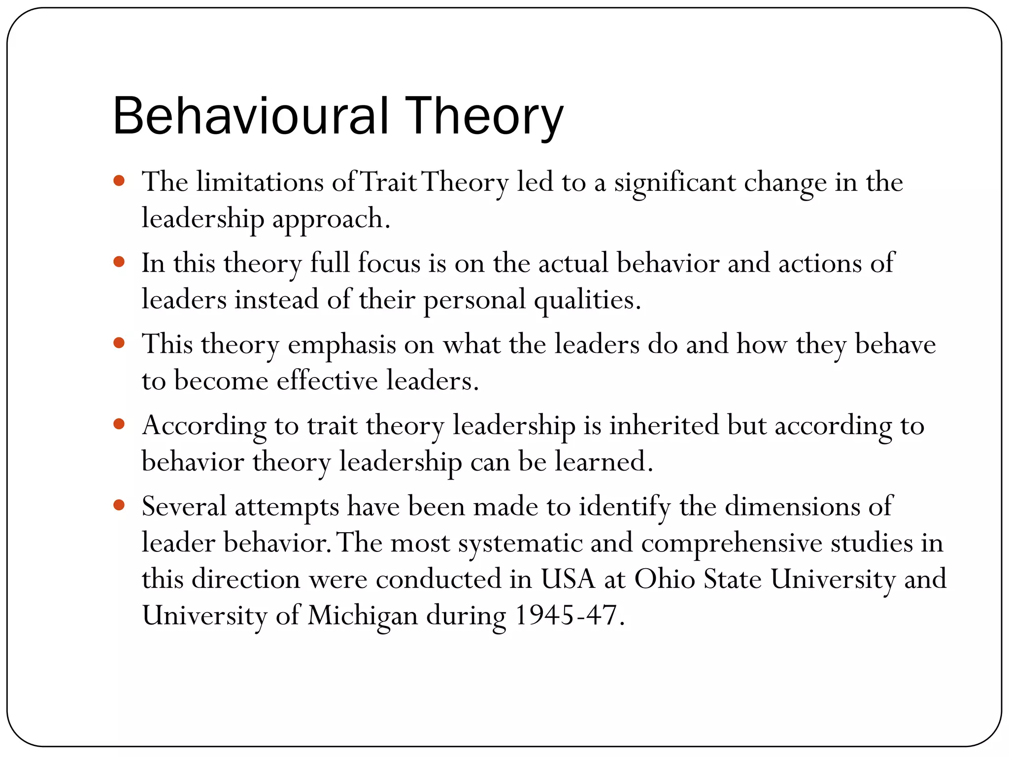 Theories of leadership | PPTX