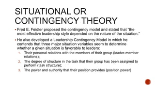 Theories of leadership and functions dt | PPTX