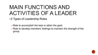 Theories of leadership and functions dt | PPTX