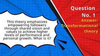 Interactive Leadership Theories Pop Quiz: Test Your Knowledge | PPTX