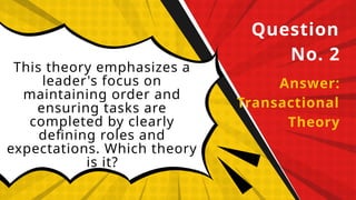 Interactive Leadership Theories Pop Quiz: Test Your Knowledge | PPTX