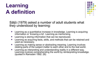 Theories of learning | PPS