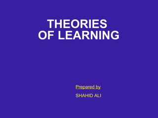 Theories of learning | PPT