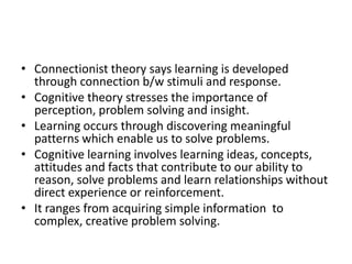 Theories of learning | PPTX
