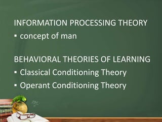 Theories of learning | PPTX