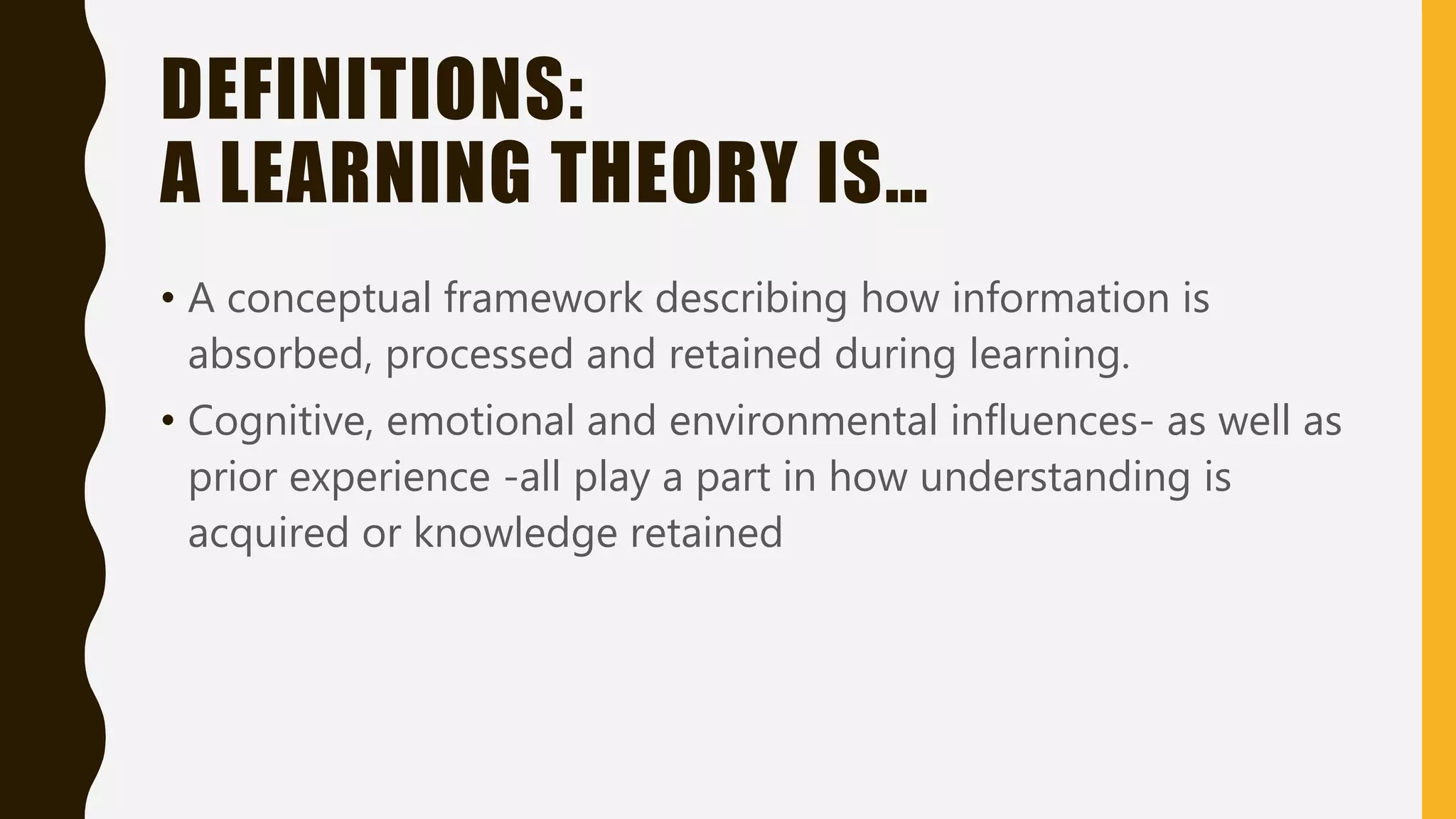 Theories of learning | PPT