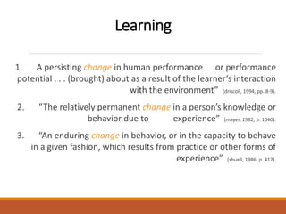 theories of learning PPT very nice good amazing excellent beautiful | PPT