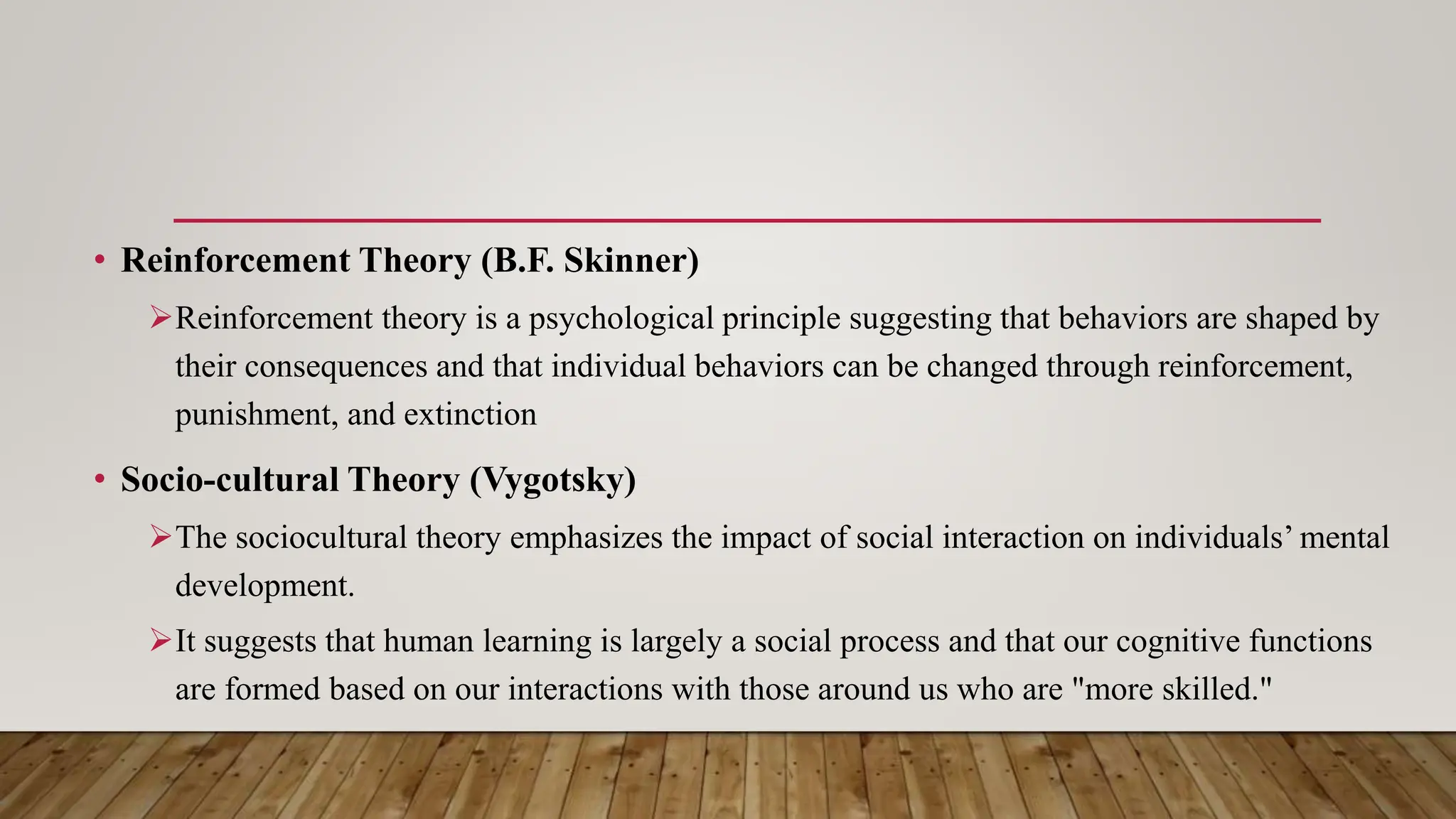Theories Of Learning Presentation Pptx