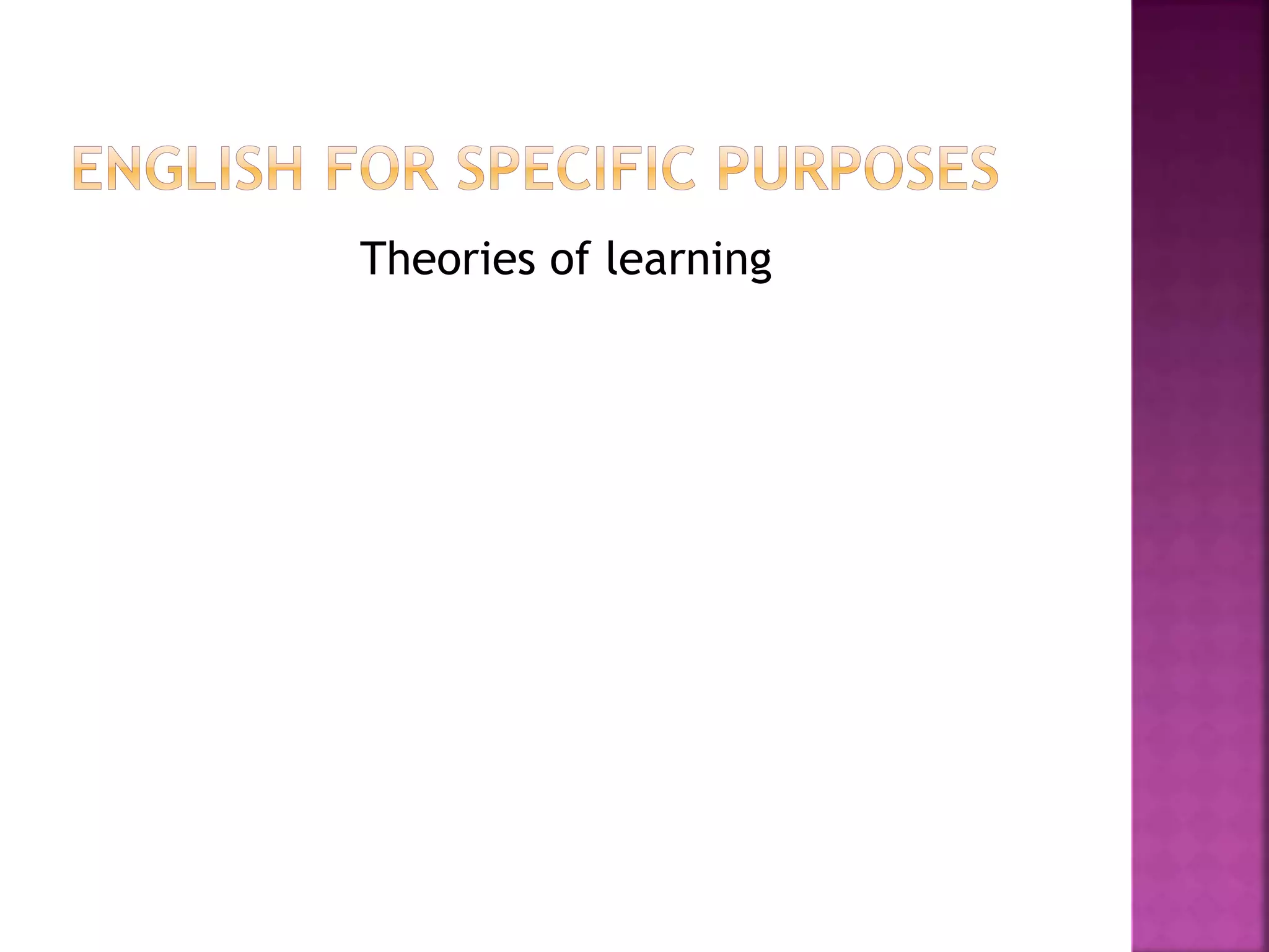 Theories of learning ppt | PPT