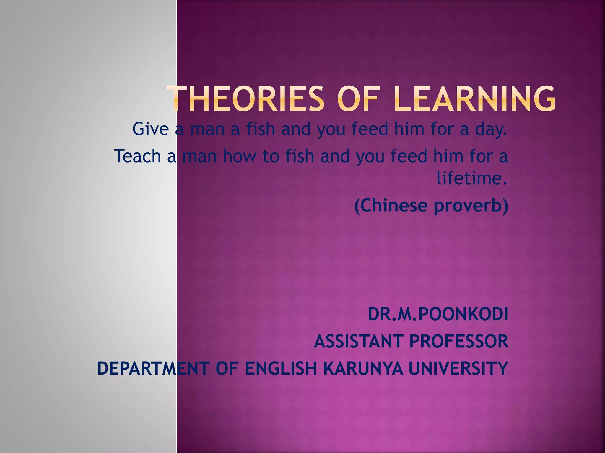 Theories of learning ppt | PPT
