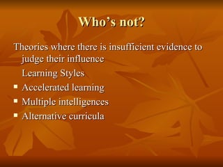 Theories Of Learning mod | PPT